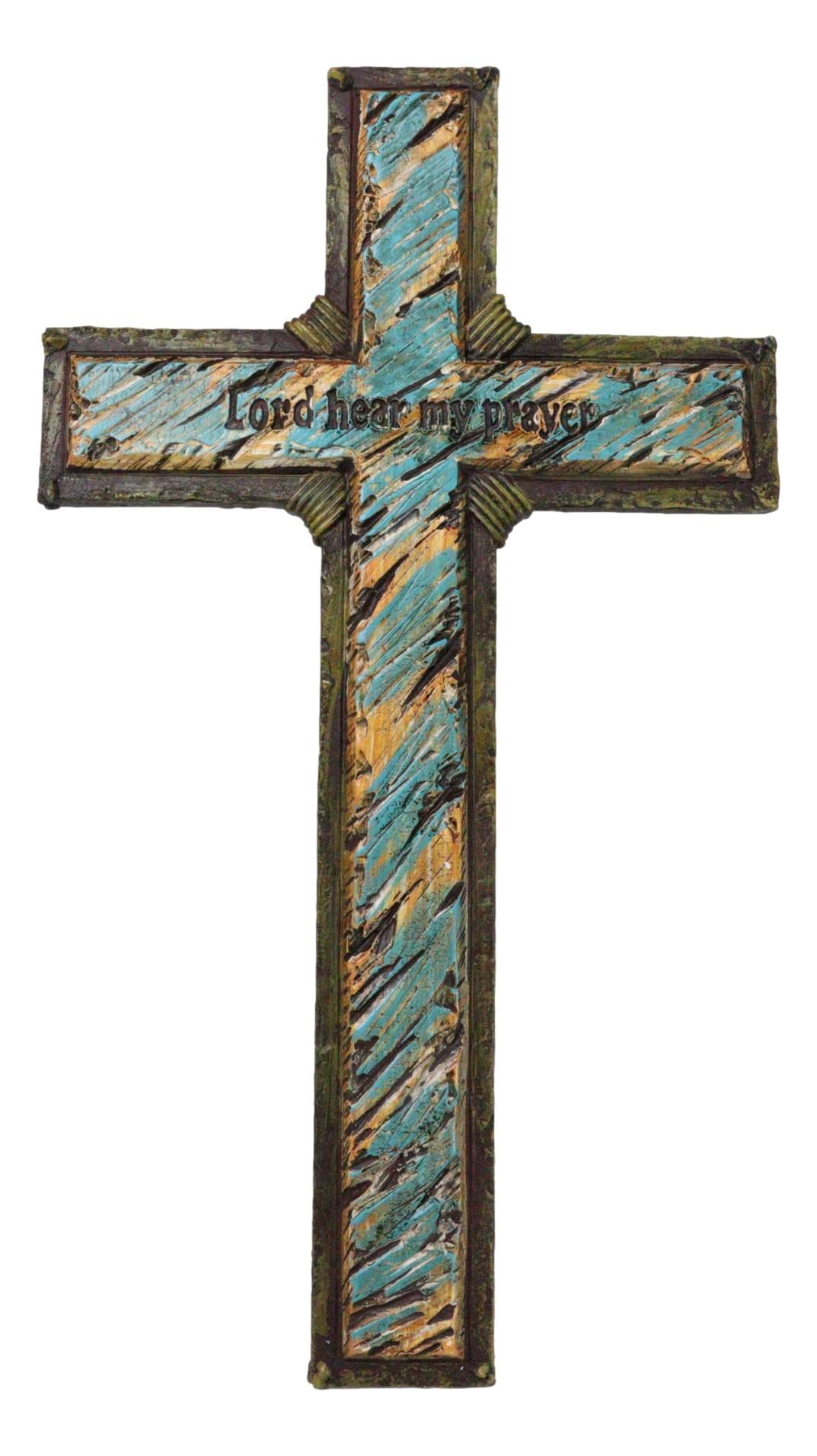 Colorful Turquoise Sunset Lord Hear My Prayer Wall Cross Plaque ...