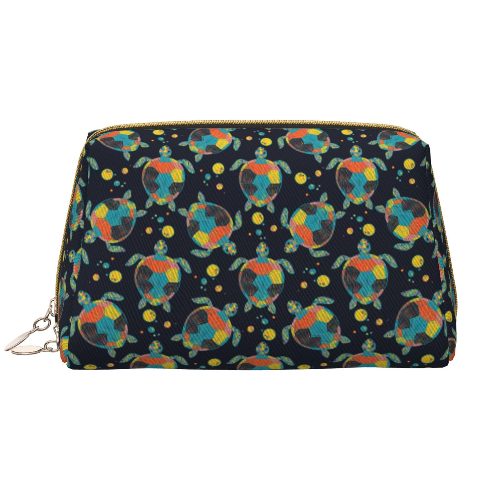 Colorful Turtles Makeup Bag, Large Capacity Travel Cosmetic Bag for ...