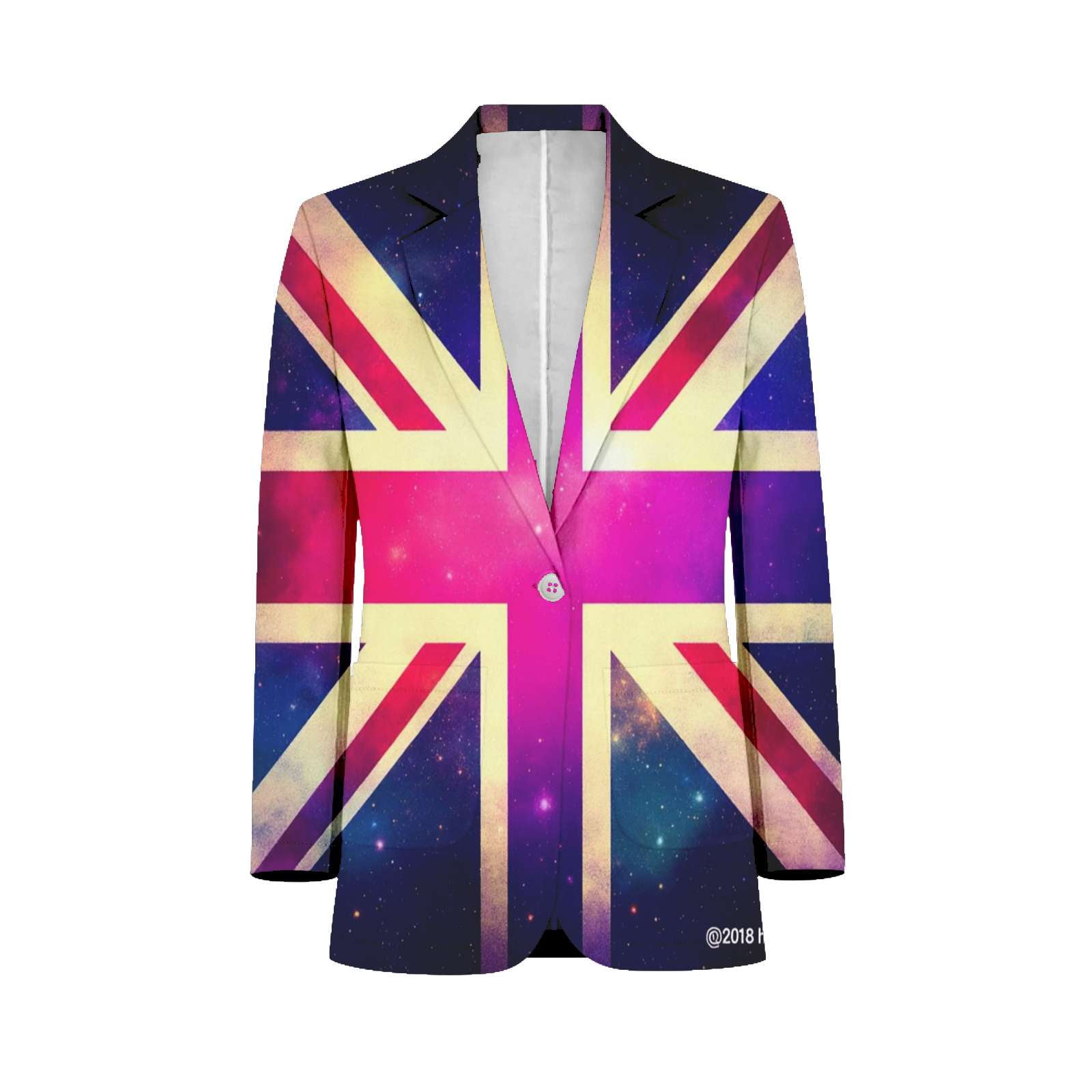Colorful Union Jack Galaxy Print Customized Men's Suits full man Shawl ...