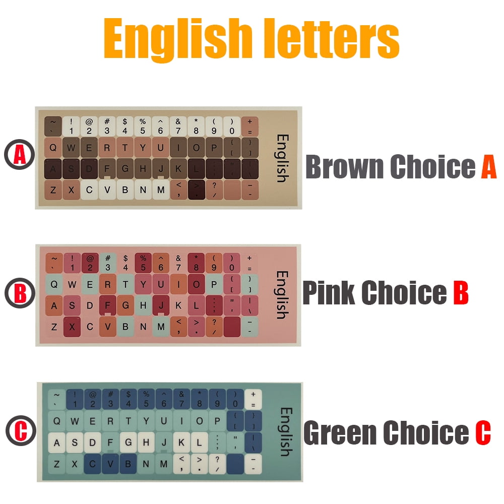 Colorful Universal Keyboard Stickers, Computer Keyboard Replacement ...
