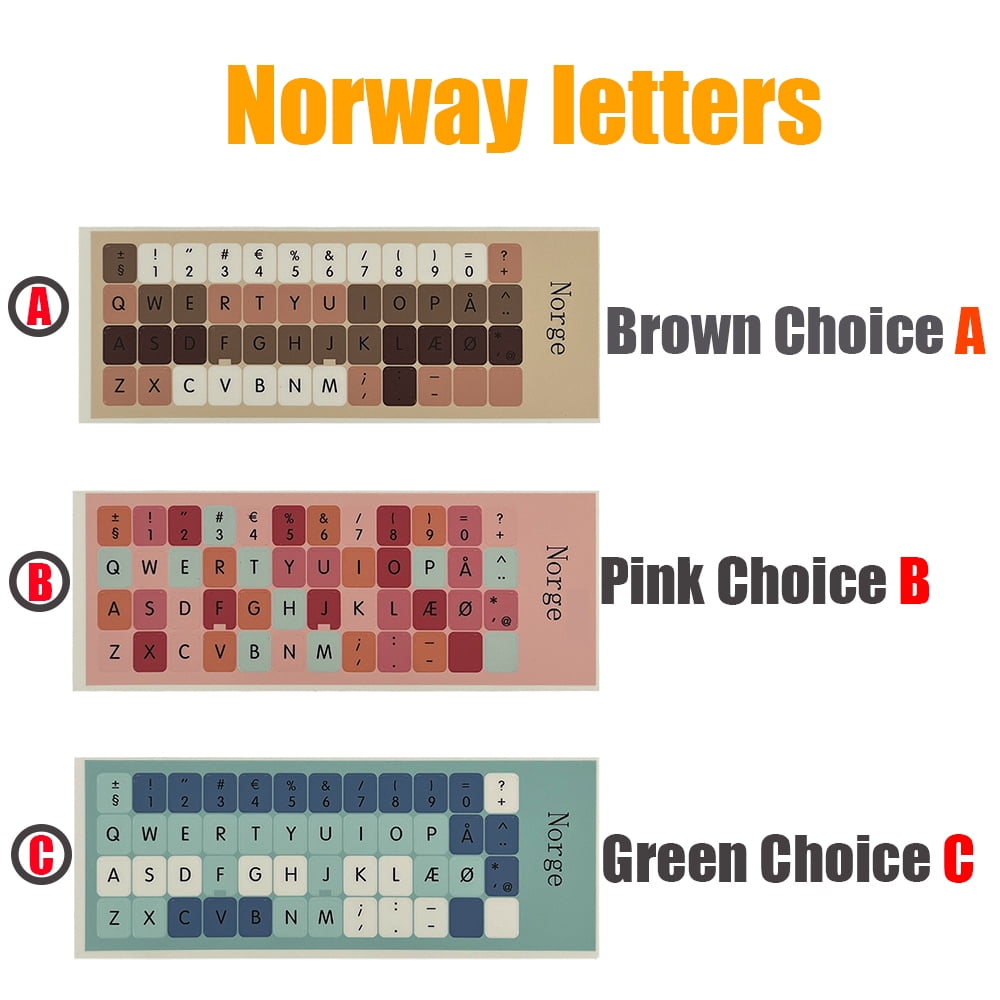 Colorful Universal Keyboard Stickers, Computer Keyboard Replacement ...