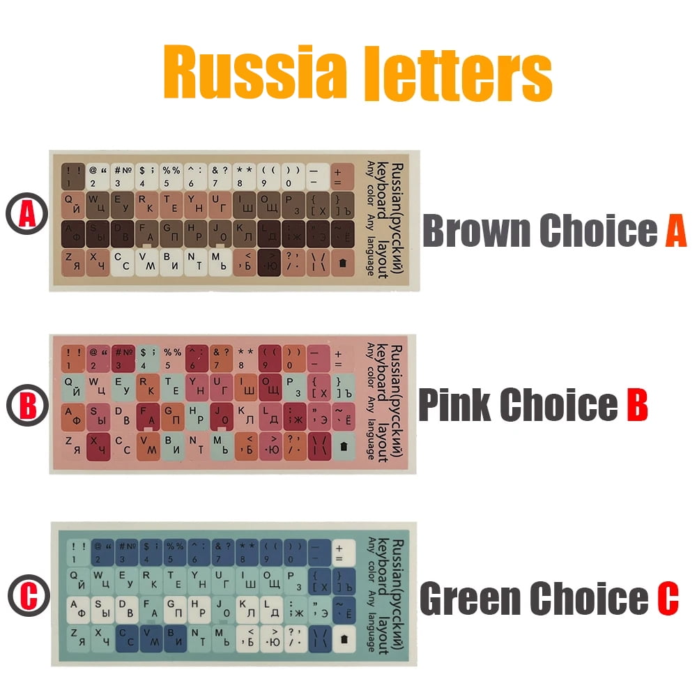 Colorful Universal Keyboard Stickers, Computer Keyboard Replacement ...
