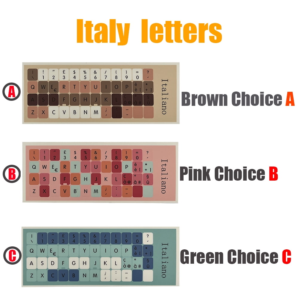 Colorful Universal Keyboard Stickers, Computer Keyboard Replacement ...