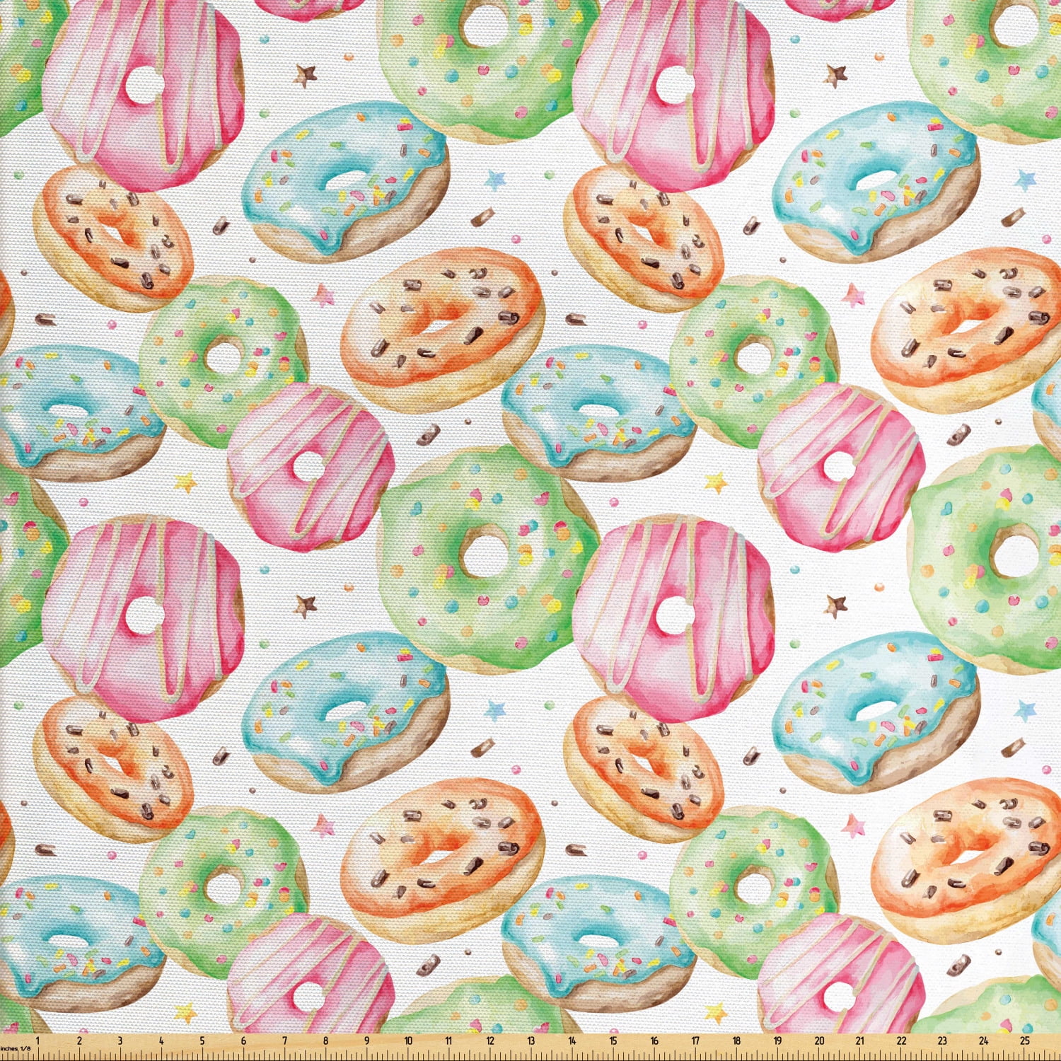 Colorful Upholstery Fabric by the Yard, Delicious Watercolor Pattern ...