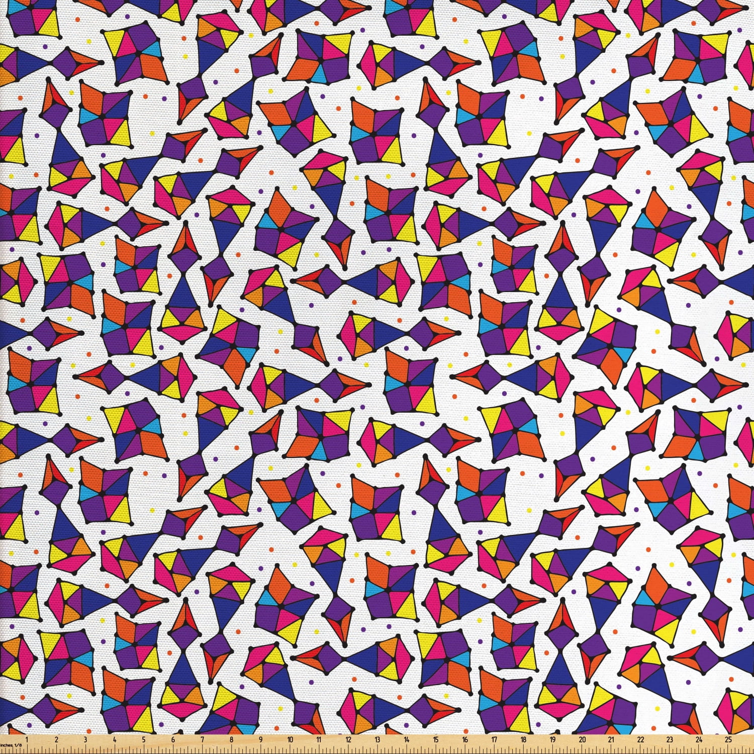 Colorful Upholstery Fabric by the Yard, Pattern with Random Abstract ...
