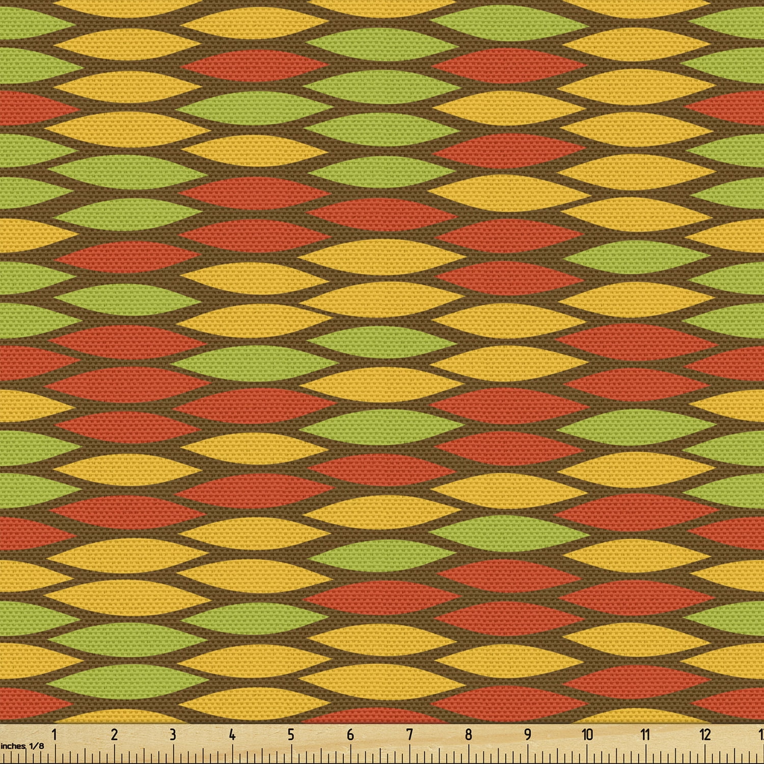 Colorful Upholstery Fabric by the Yard, Rastafarian Snake Skin Pattern Scale Design in ...