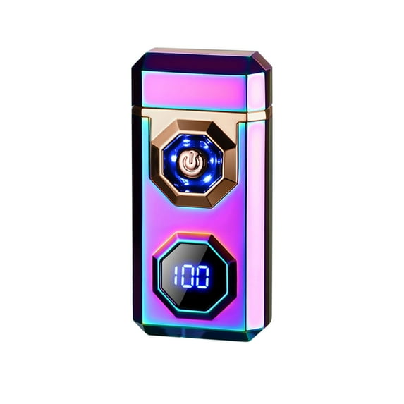 Colorful Usb Rechargeable Windproof Plasma Lighter With Type-C Port Led ...