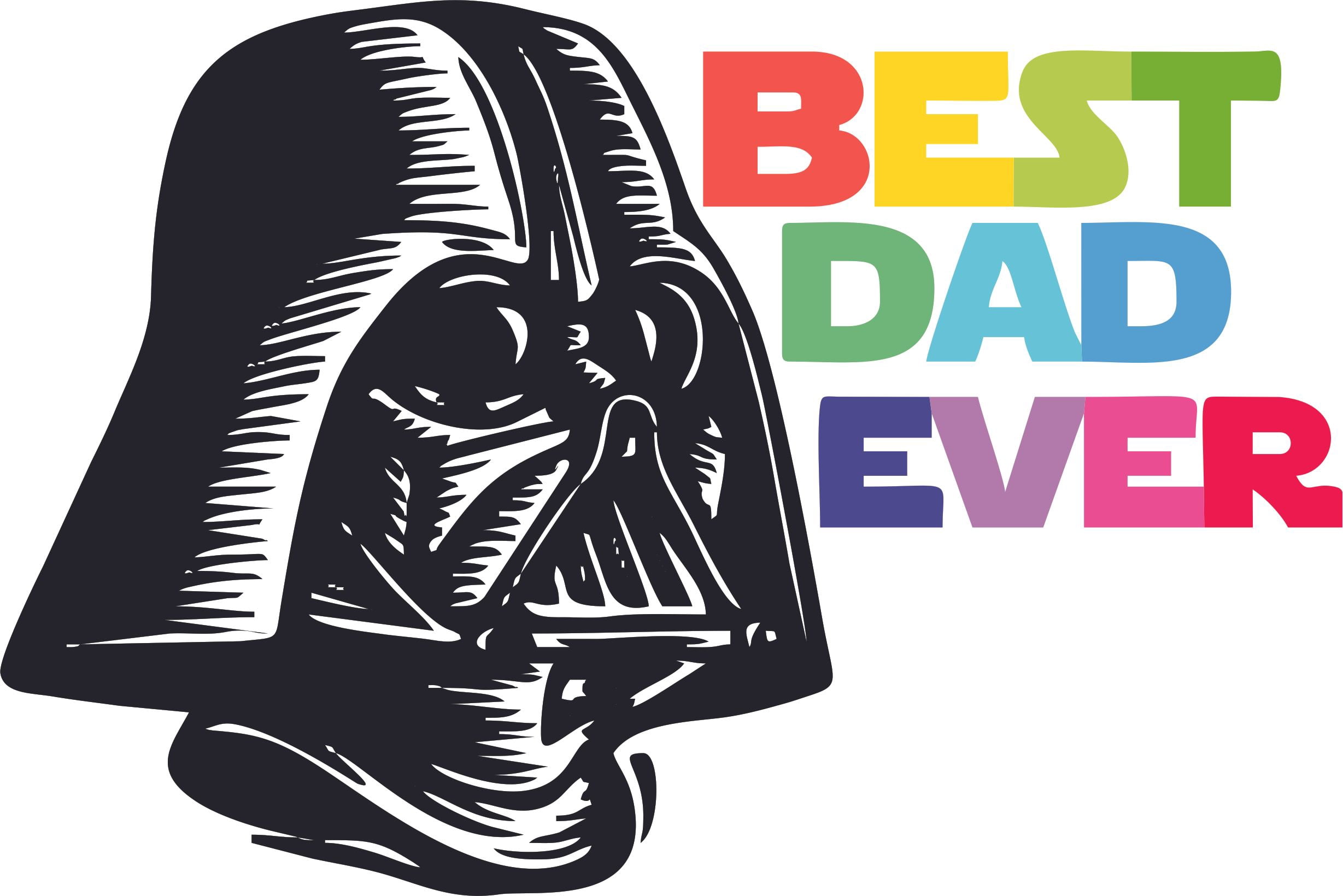 Colorful Vader Best Dad Star Wars Cartoon Character Wall Art Vinyl ...