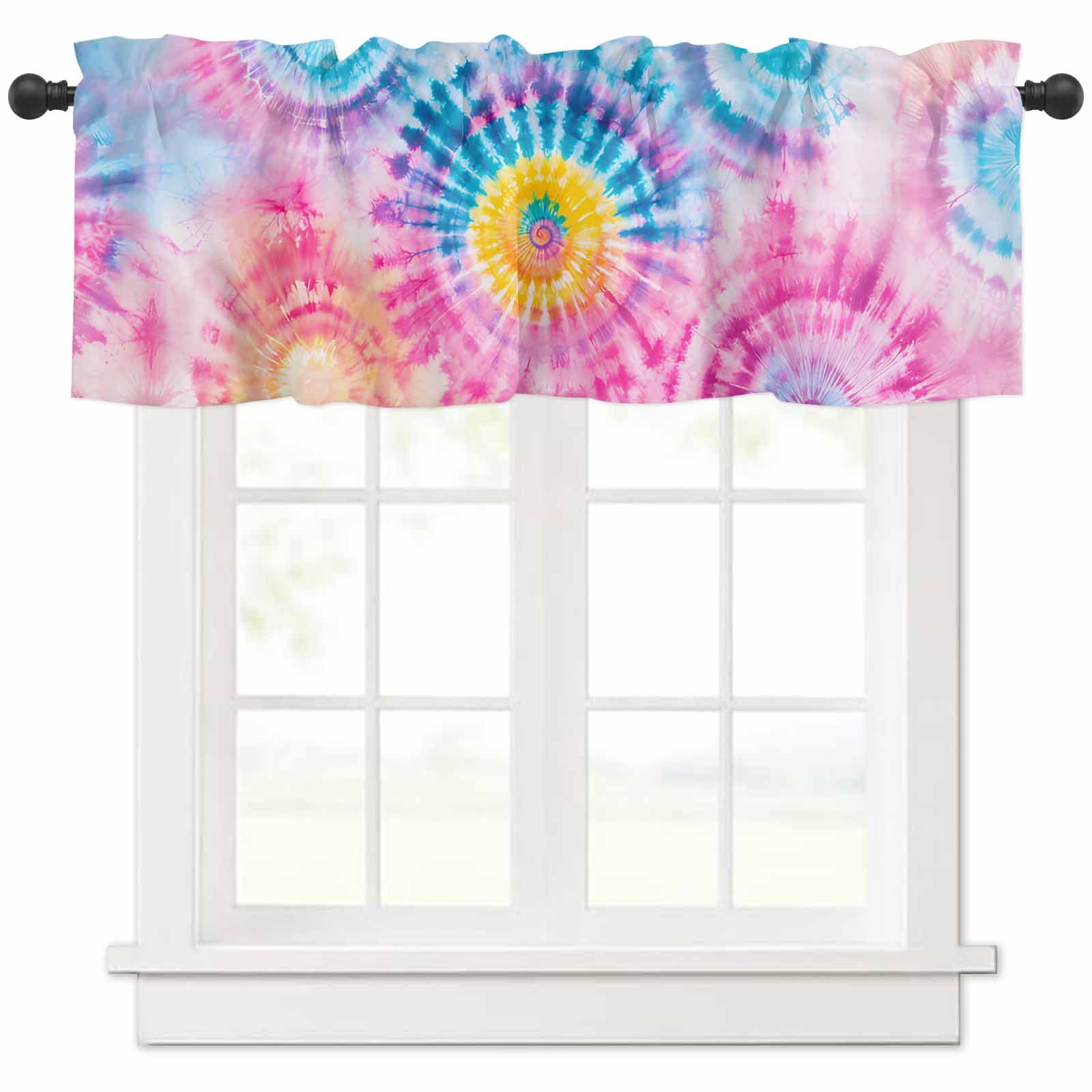 Colorful Valances for Windows Farmhouse Kitchen Curtains Valances Rod ...