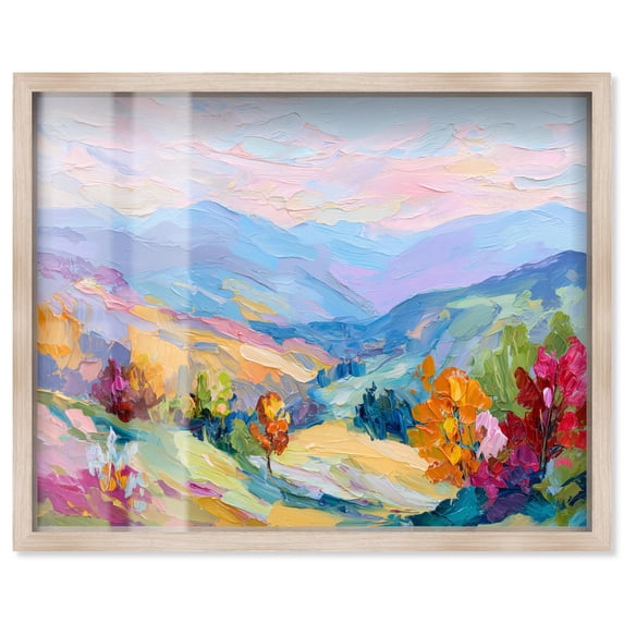 Colorful Valley I Shadowbox Print Colorful Landscape by Art Remedy ...