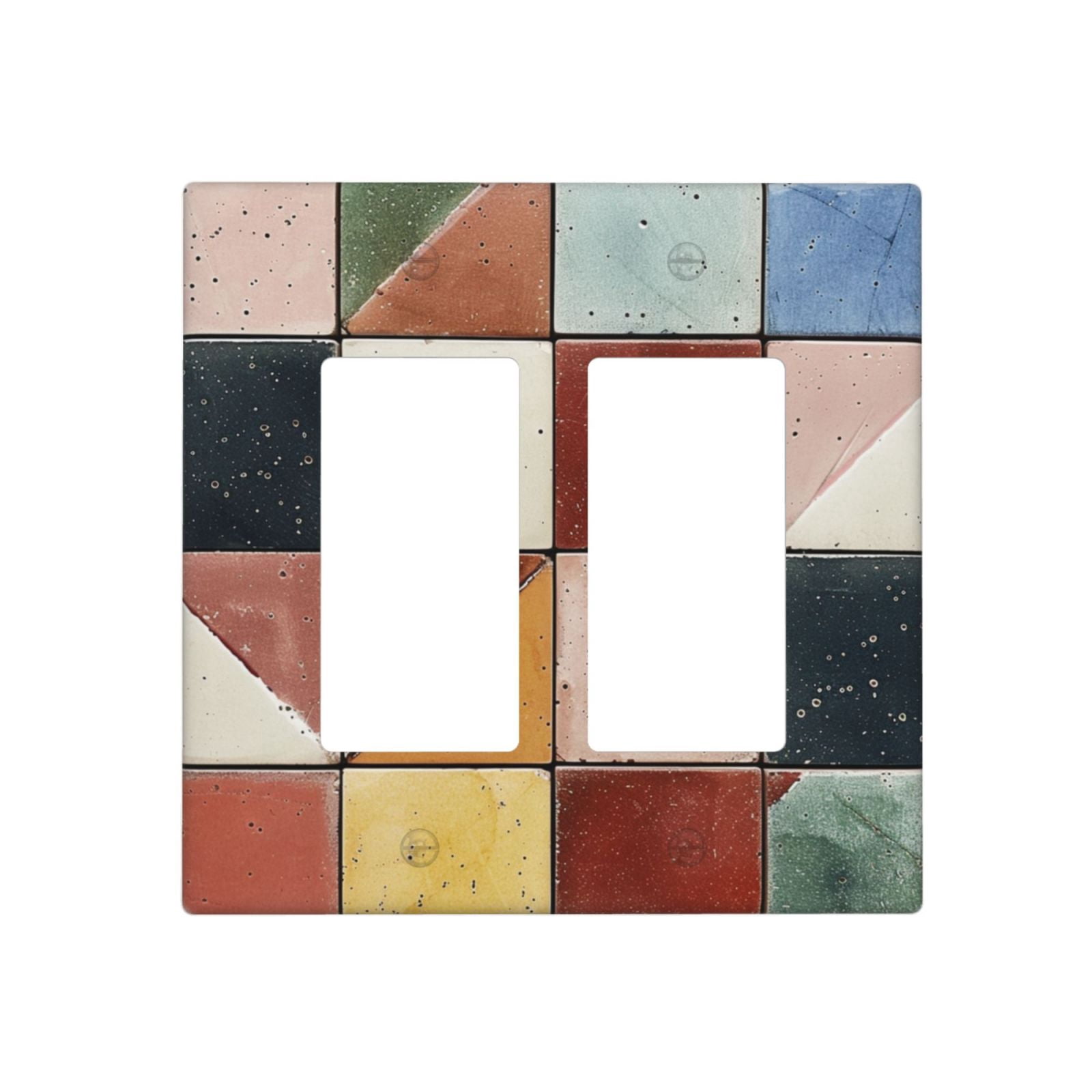 Colorful Vibrant Geometric Shapes Switch Cover Decorative Wall Plate ...