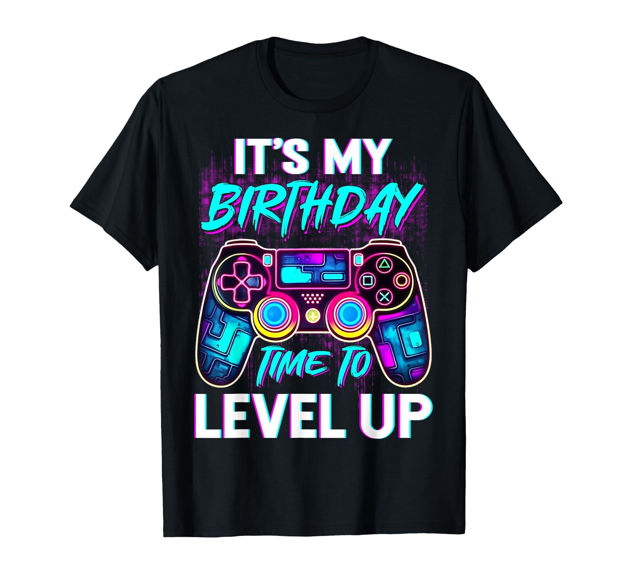 Colorful Video Game Controller T-Shirt for Birthday Celebration and ...