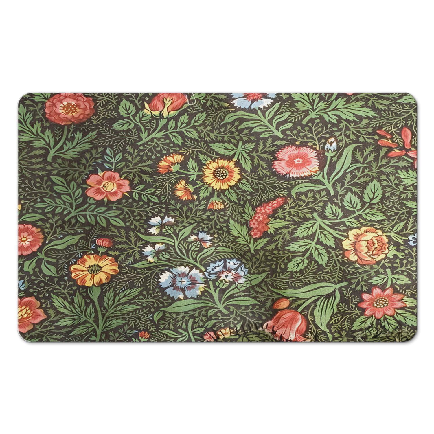 Colorful Vintage 20x32 inch Area Rug - Modern Floral Pattern, Non-Slip ...