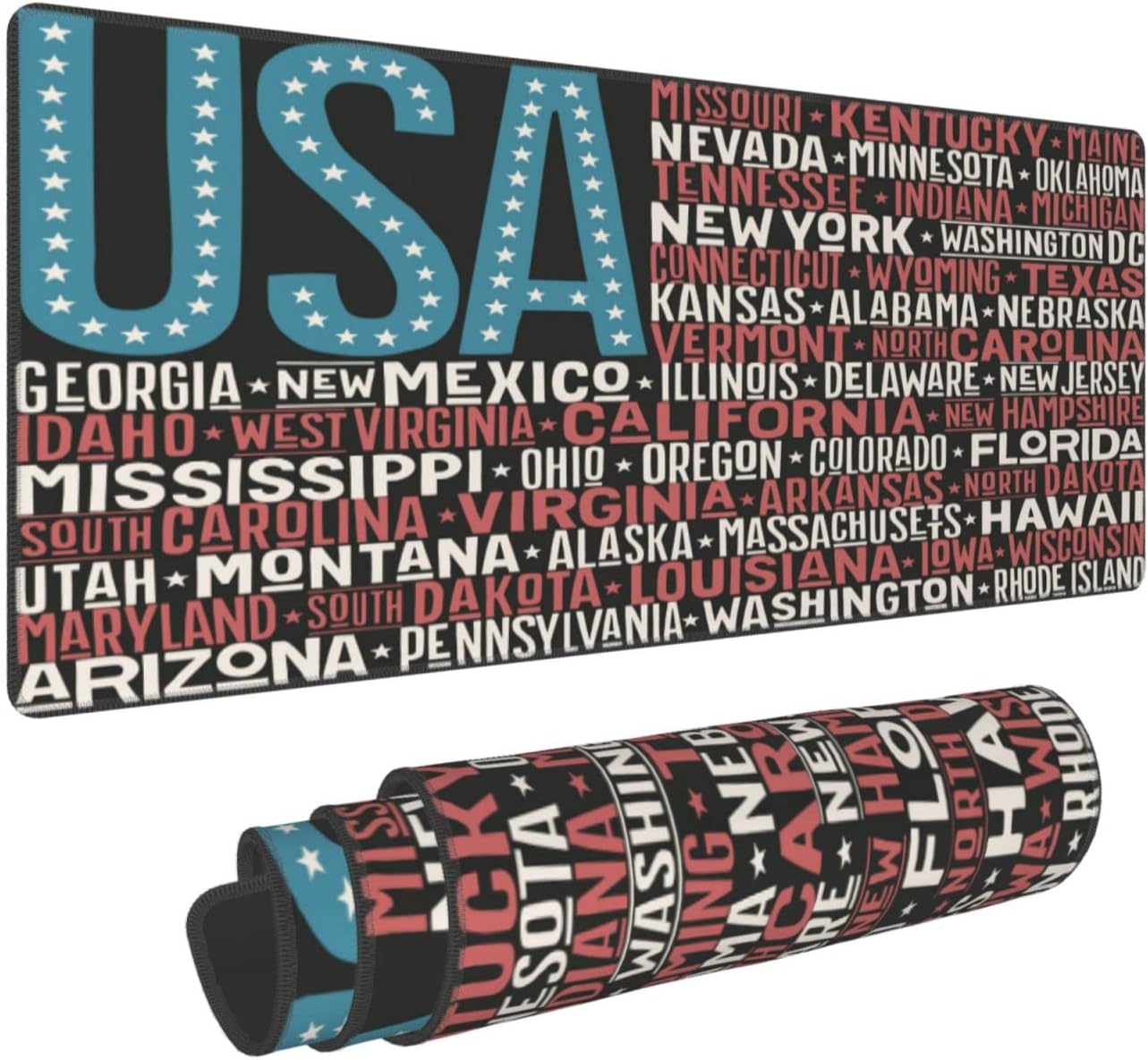 Colorful Vintage America Flag USA Flag with States and Capital Cities ...