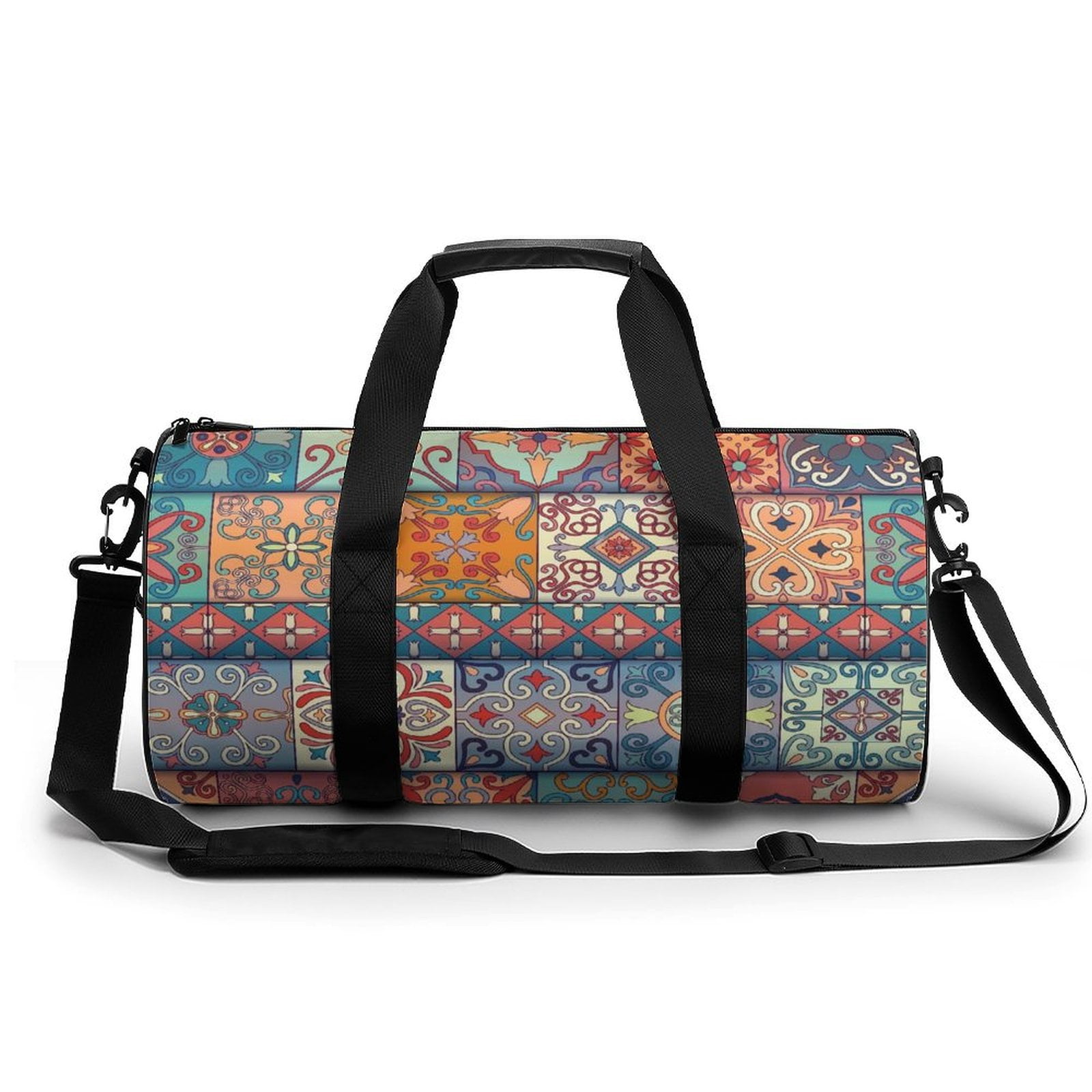 Colorful Vintage Seamless Pattern with Floral And Mandala Elements Gym ...