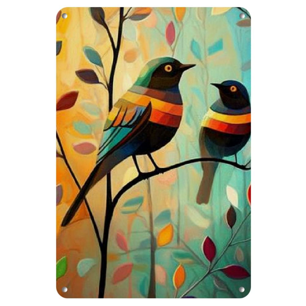 Colorful Vintage Thrush Tin Sign - 8"x12" Retro Metal Wall Decor ...