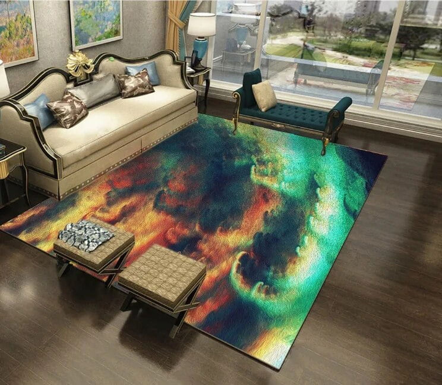 Colorful Visual Printing Carpets for Living Room Bedroom Large Area Rug ...