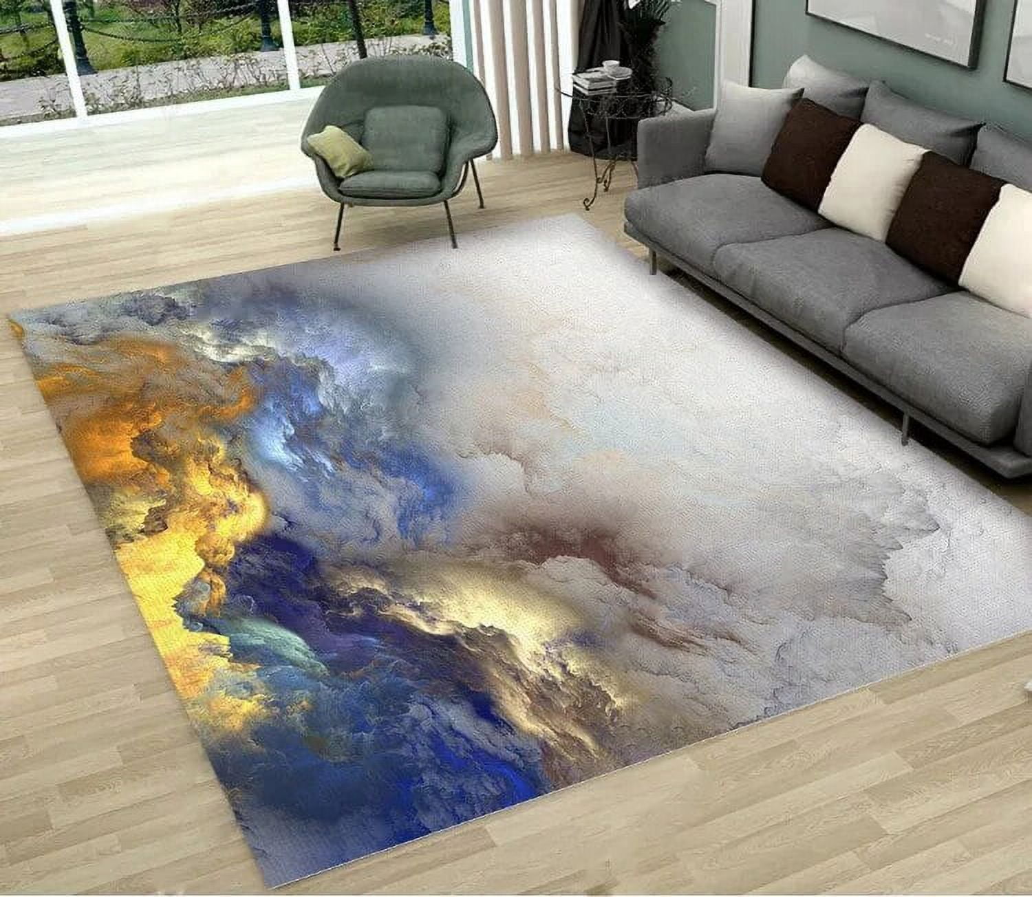 Colorful Visual Printing Carpets for Living Room Bedroom Large Area Rug ...