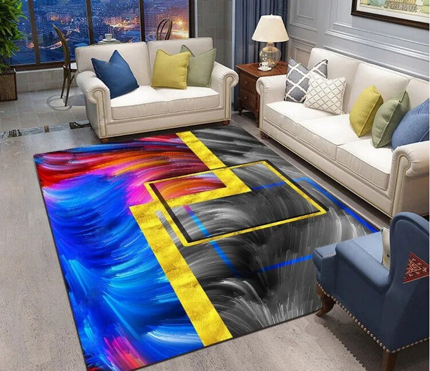Colorful Visual Printing Carpets for Living Room Bedroom Large Area Rug ...