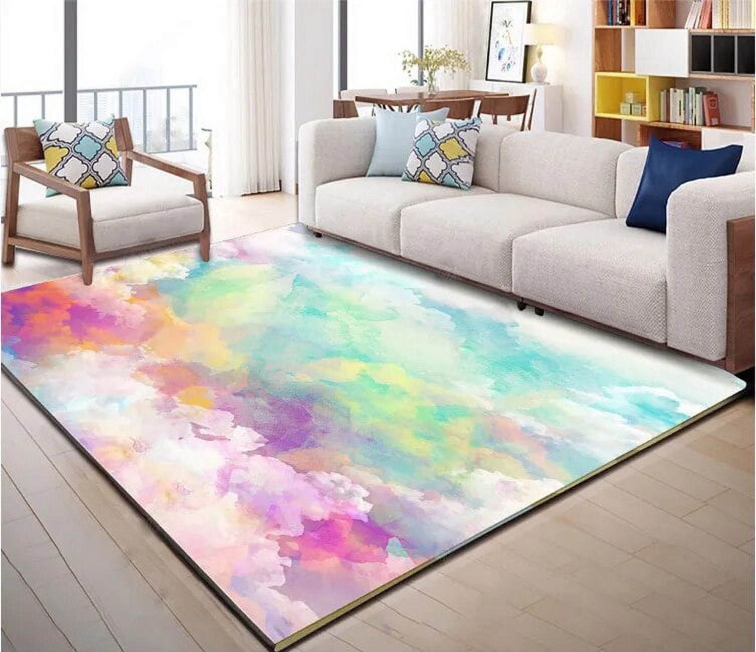 Colorful Visual Printing Carpets for Living Room Bedroom Large Area Rug ...