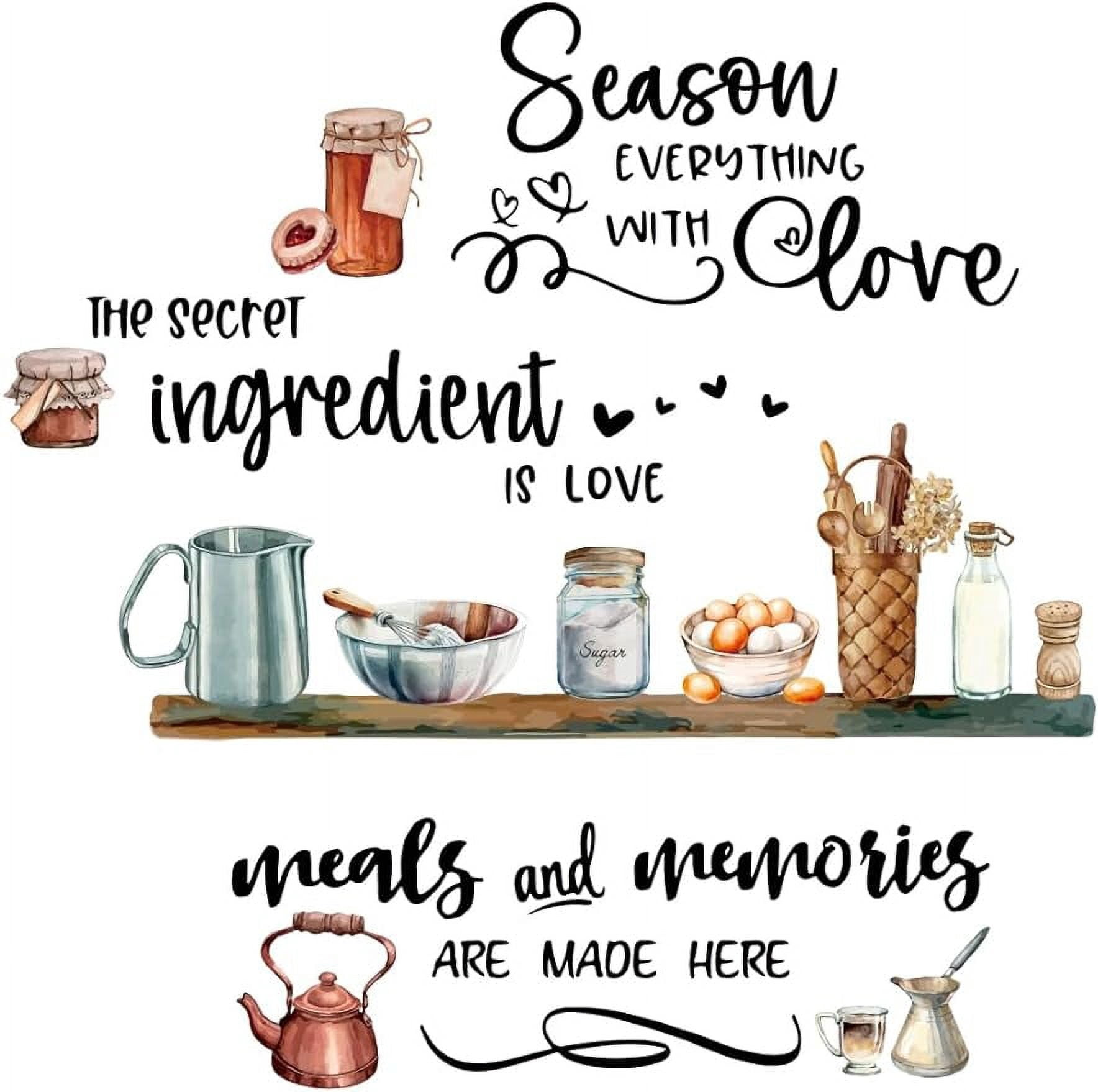 Colorful Wall Decal Inspirational Kitchen Quotes Vinyl Wall Decals Peel ...