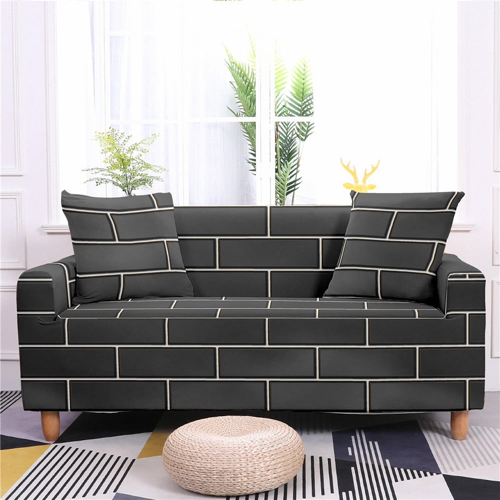 Colorful Wall Tiles Pattern Sofa Cover Polyester All-inclusive Living ...