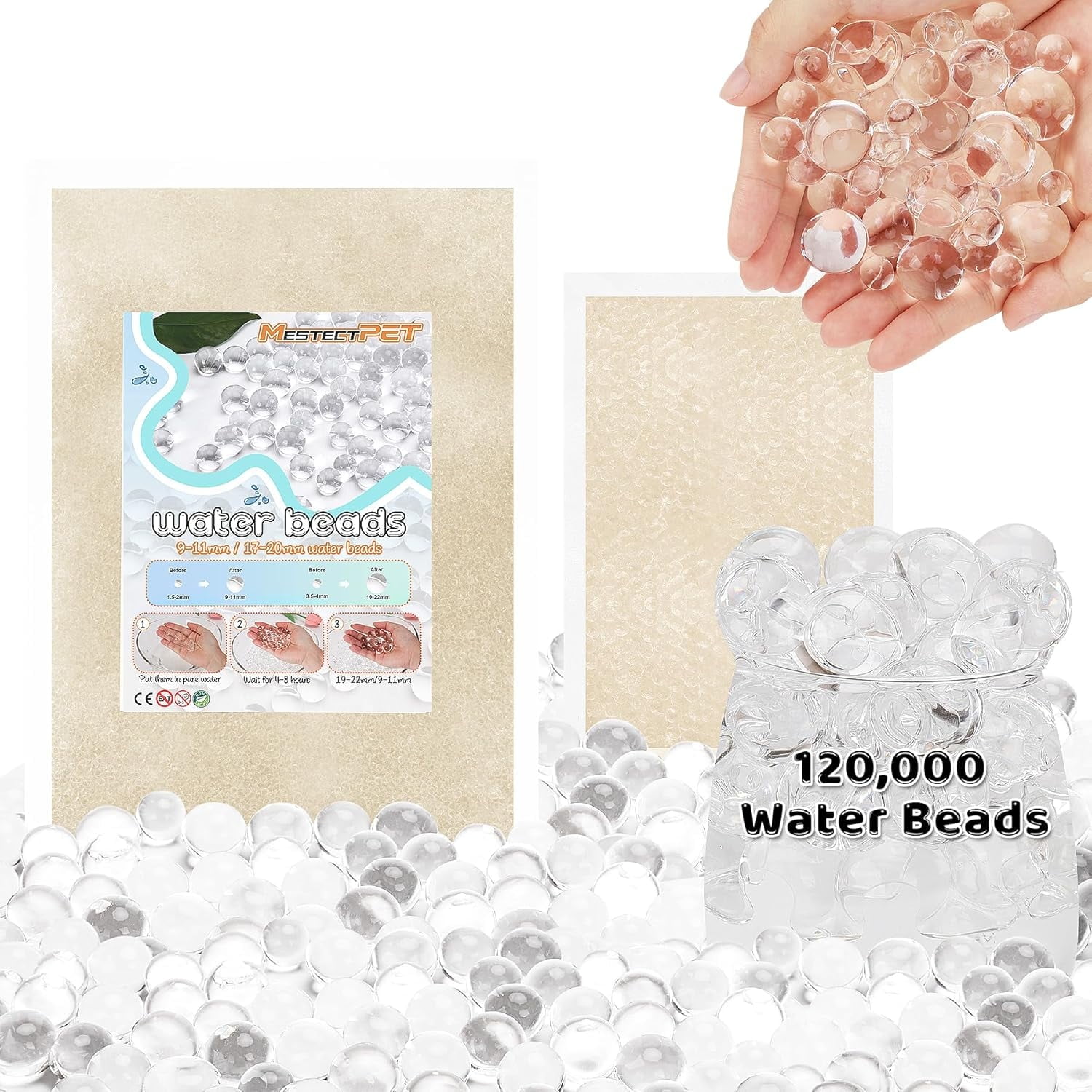 Colorful Water Beads 10000 Pcs & 15000pcs Large Mix Color Gel Balls ...