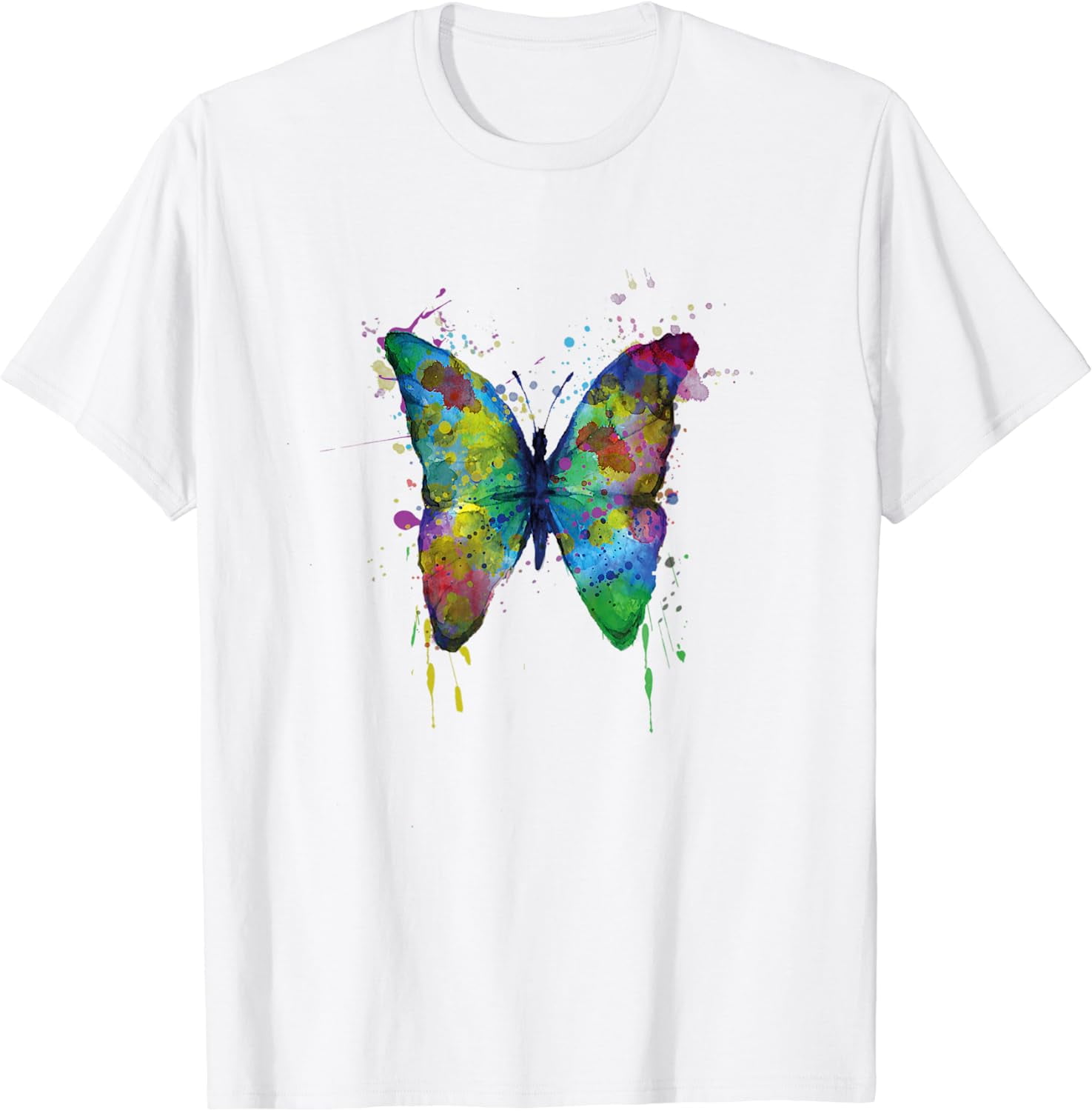 Colorful Watercolor Butterfly Butterflies Lovers Fans T-Shirt - Walmart.com