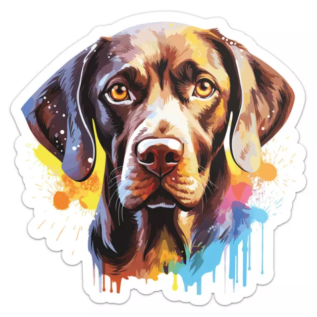 Colorful Watercolor German Shorthaired Pointer Dog Sticker Phone Decal ...