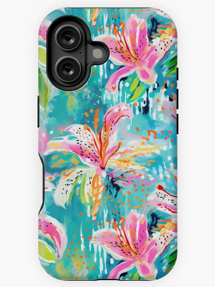 Colorful Watercolor Lilies iPhone 16/15/14/13/12/11 Pro Max Case ...