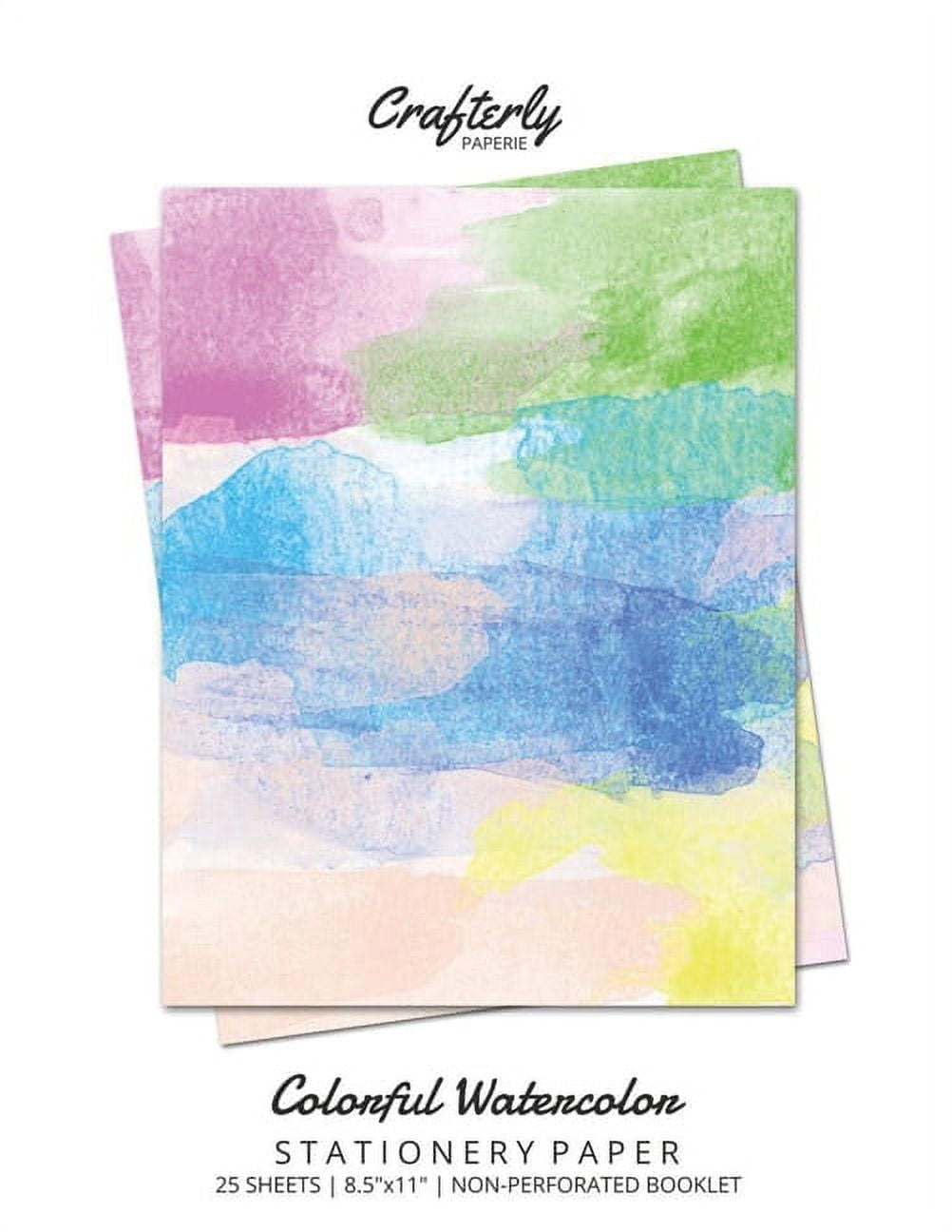 Colorful Watercolor Stationery Paper: Cute Letter Writing Paper for ...