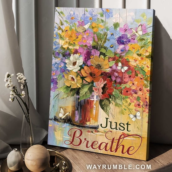 Colorful Watercolor Style Style Painting Pretty Flower White Butterfly ...