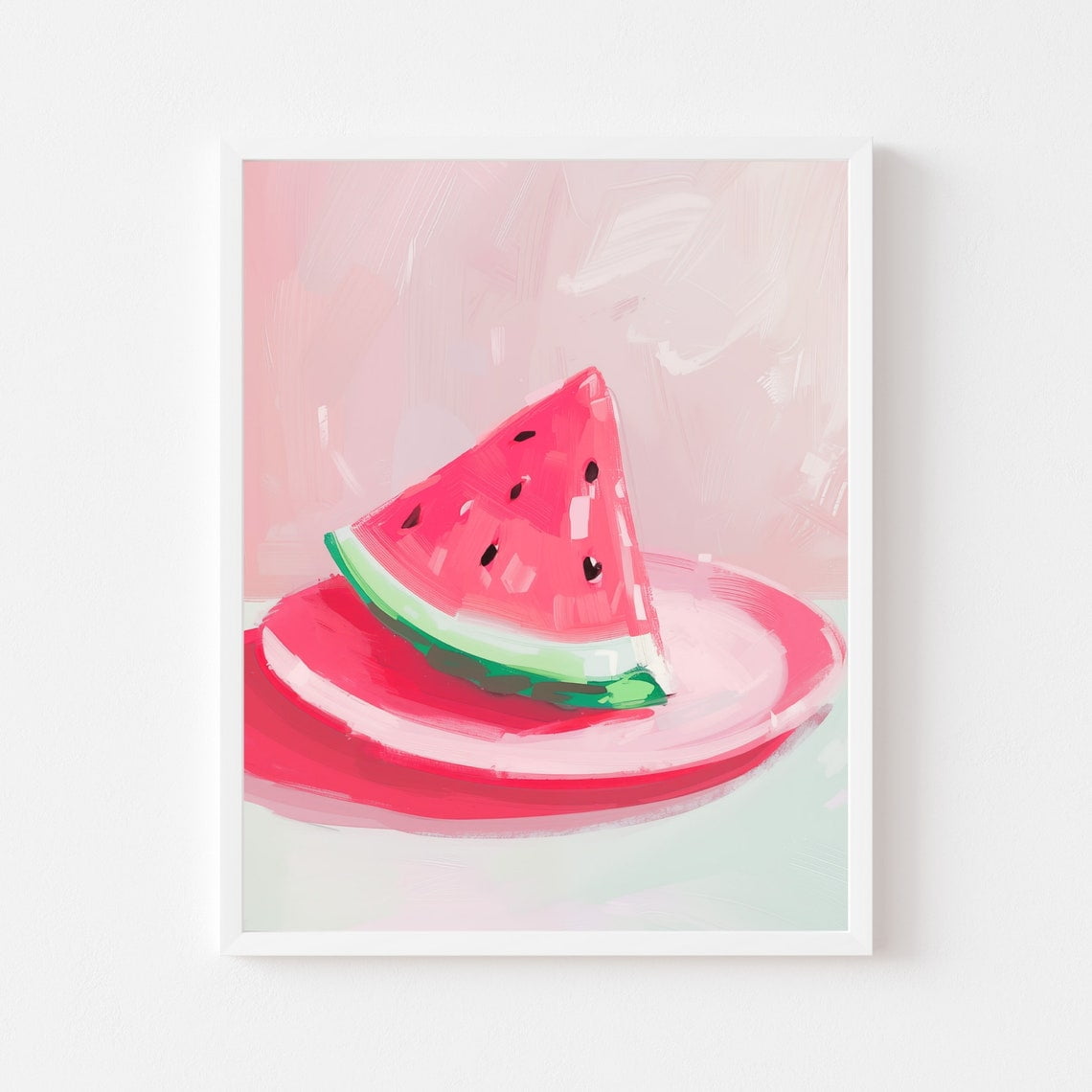 Colorful Watermelon Painting Kitchen Art Print Summer Fruit Still Life ...
