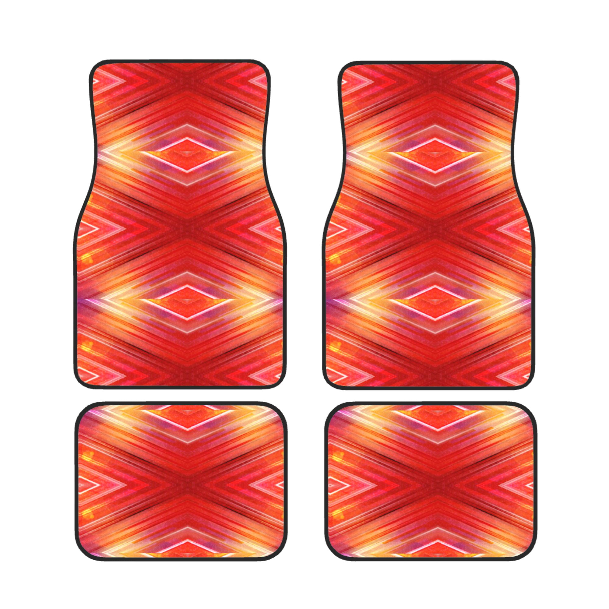 Colorful Wave Dot Background Universal Fit Carpet Floor Mats For Car ...