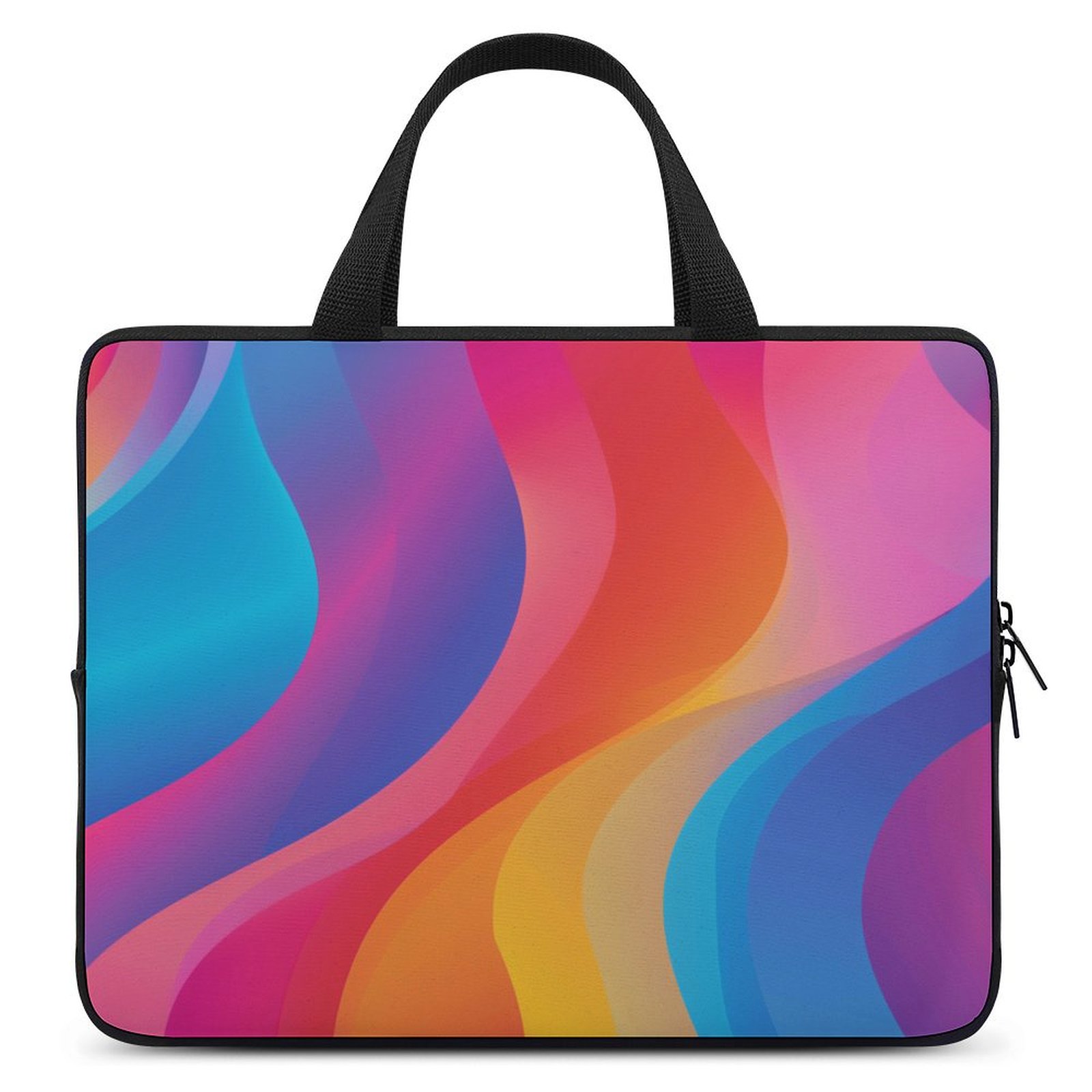 Colorful Wave Gradient Laptop Bag Women Man 10 12 13 15 17 Inch Office ...