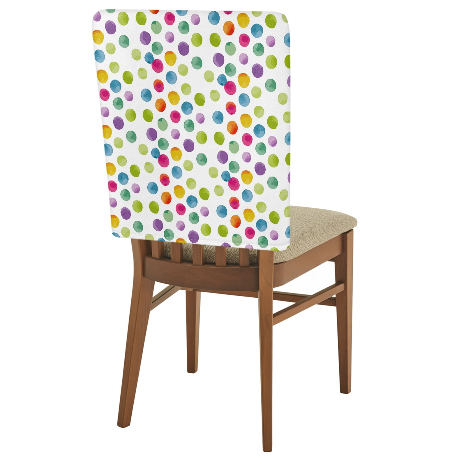 Colorful Wavepoints Chair Back Covers Set of 6 Modern Abstract ...