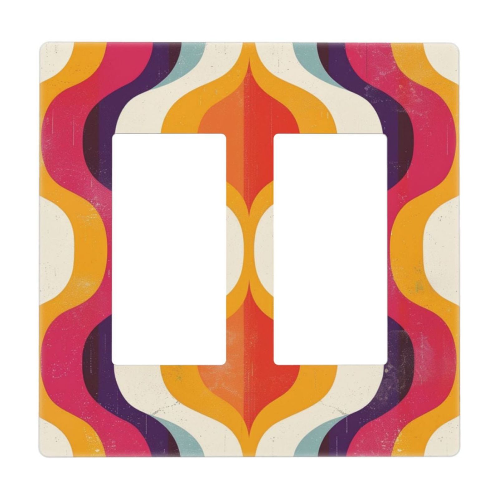 Colorful Waves Dynamic Switch Cover Decorative Wall Plate / 2-Gang ...