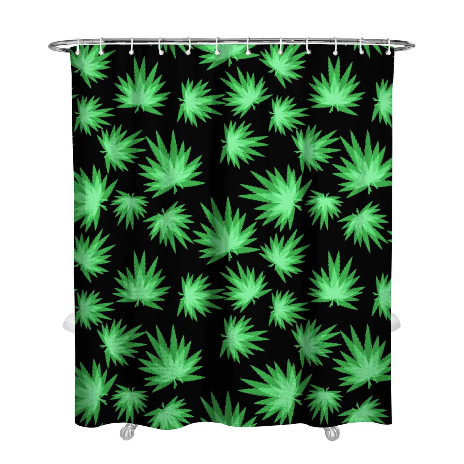 Colorful Weed Leaf Shower Curtain, Trippy Cannabis and Marijuana ...