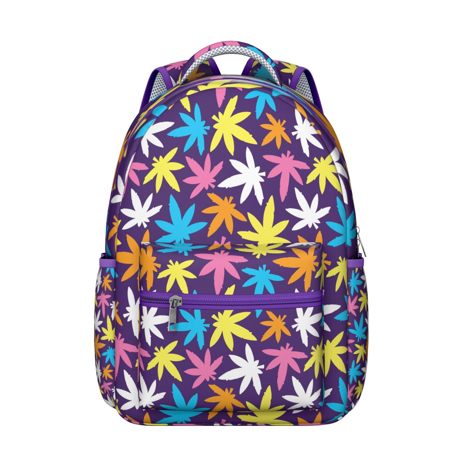 Colorful Weed Minimalist Backpack - Waterproof Ergonomic Daypack for ...