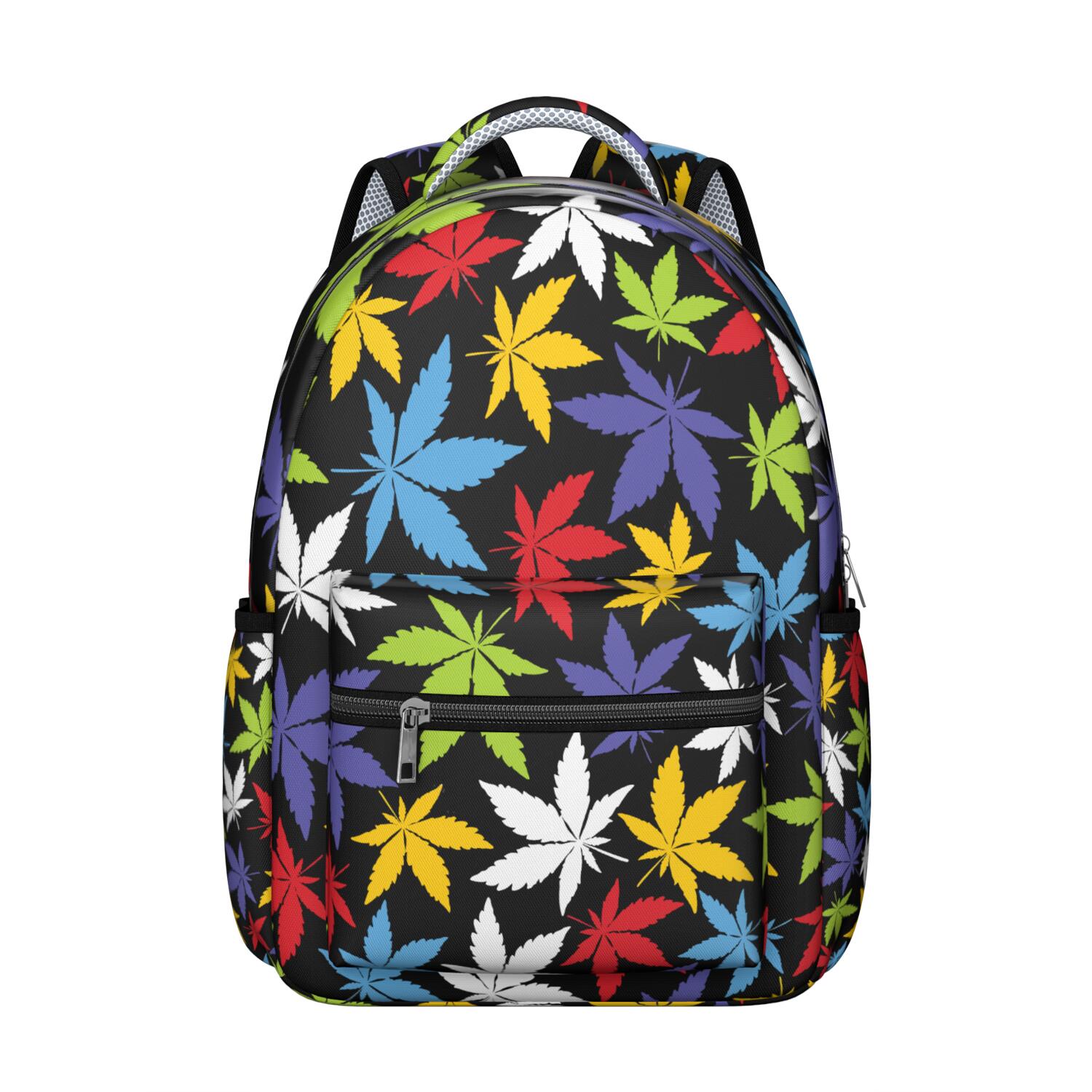 Colorful Weed Minimalist Backpack - Waterproof Ergonomic Daypack for ...