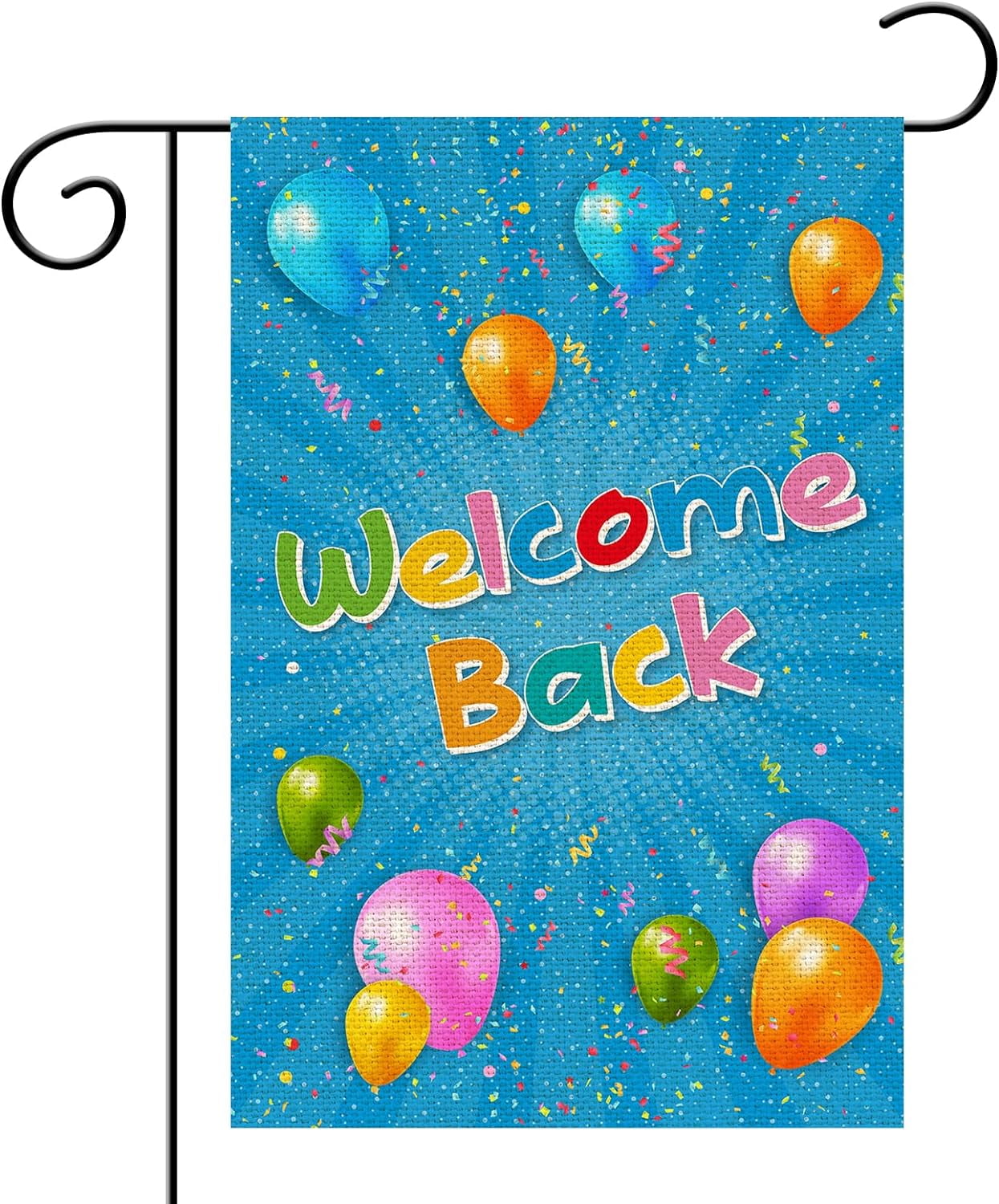 Colorful Welcome Back Garden Flag, Vertical Double Sided, Homecoming ...