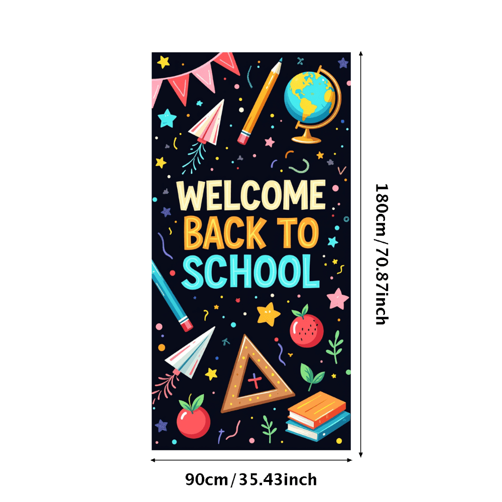 Colorful Welcome Back to School Banner Background Backdrop, Party ...