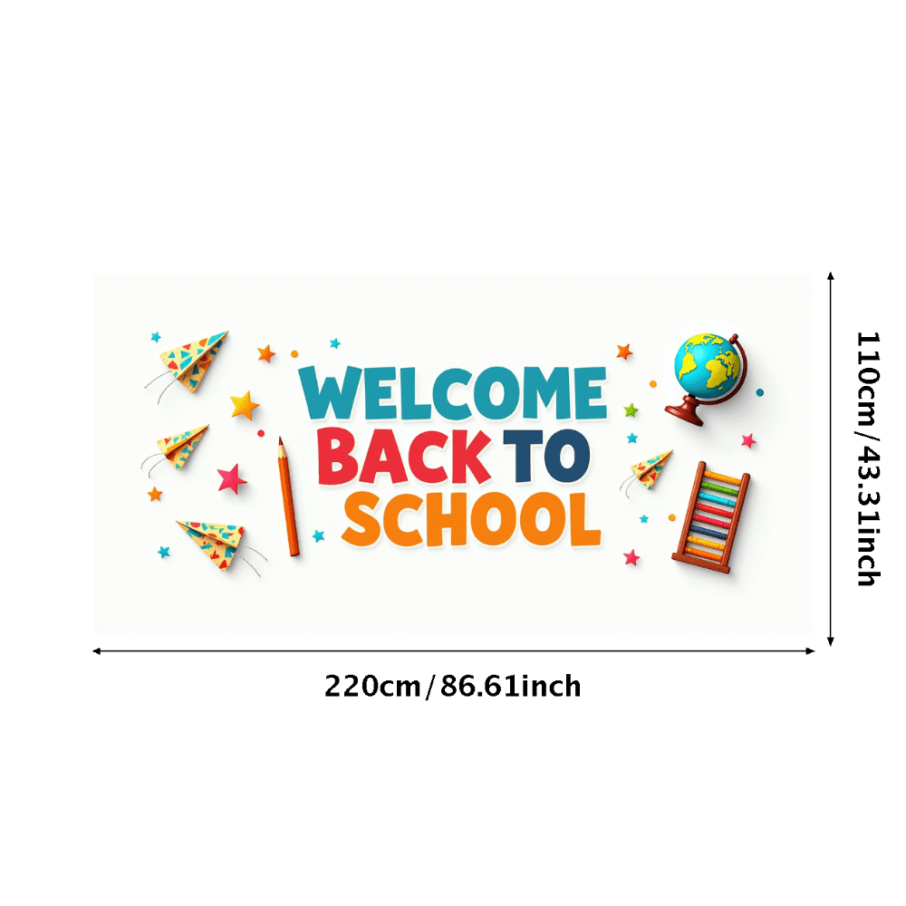 Colorful Welcome Back to School Banner Background Party Decorations ...