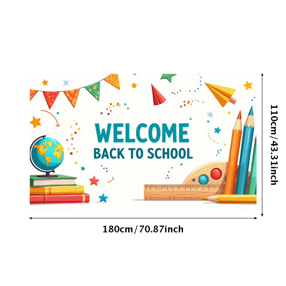 Colorful Welcome Back to School Banner Background Party Decorations for ...