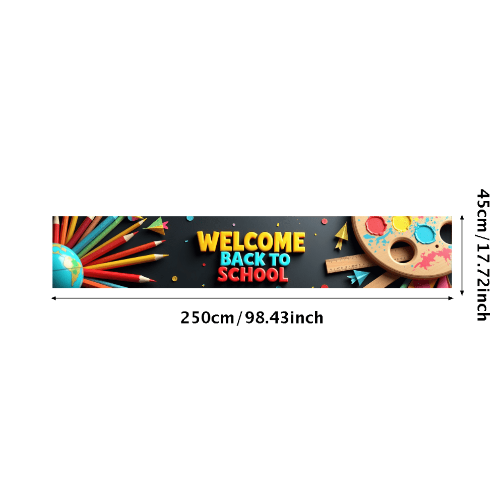 Colorful Welcome Back to School Banner Background Party Decorations for ...