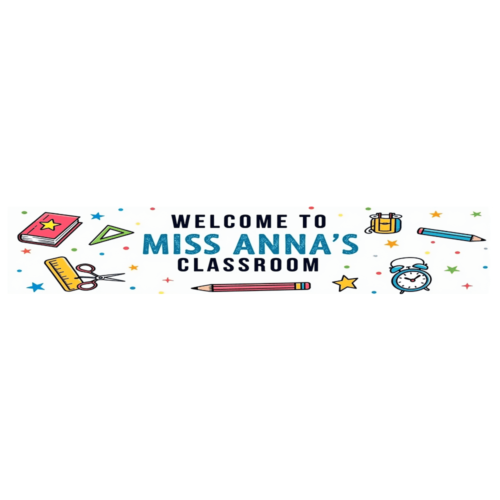 Colorful Welcome Back to School Banner Classroom Decoration Educational ...