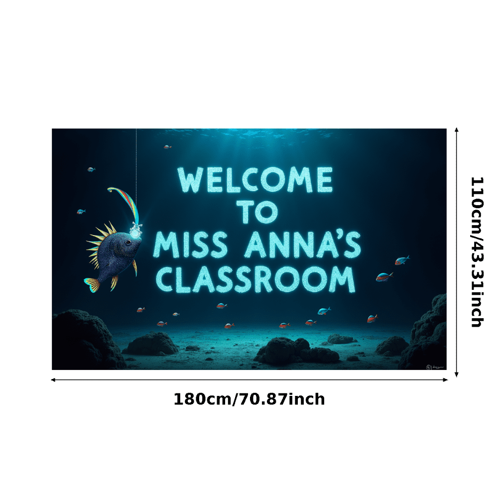 Colorful Welcome Banner for Miss Annas Classroom with Dripping Paint ...