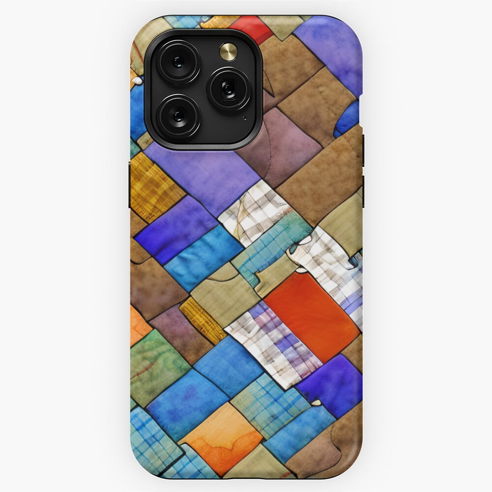 Colorful Western Country Quilt Pattern Design iPhone Case 17 to 11 Pro ...