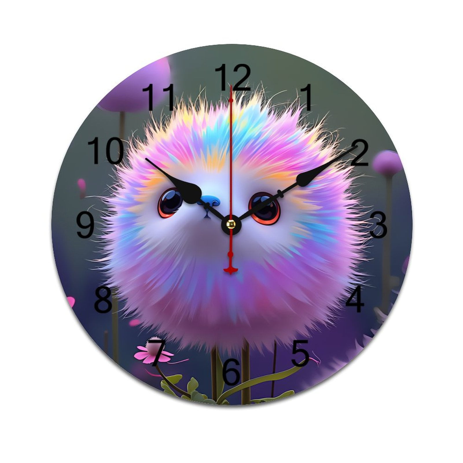 Colorful, Whimsical Bird Bedroom Wall Clock Large Modern Kitchen ...