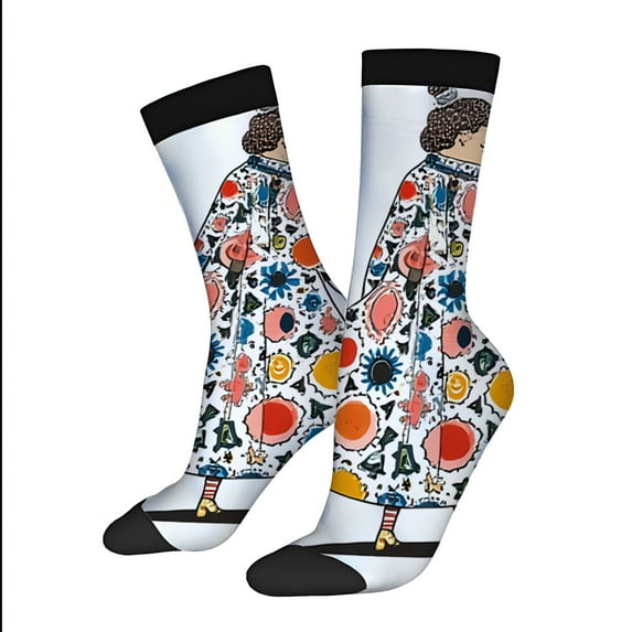 Colorful Whimsical Cartoon Character Socks 2 Pairs of Trendy Unisex ...